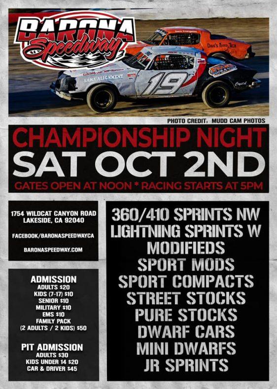 Posts – Barona Speedway