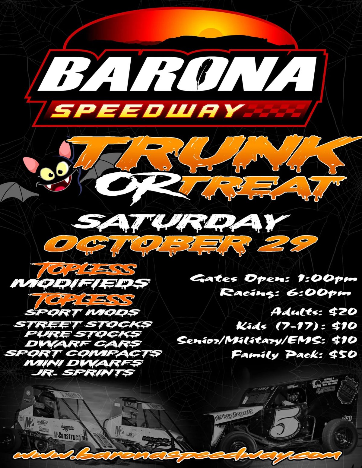 Championship Night & Trunk or Treat – Barona Speedway