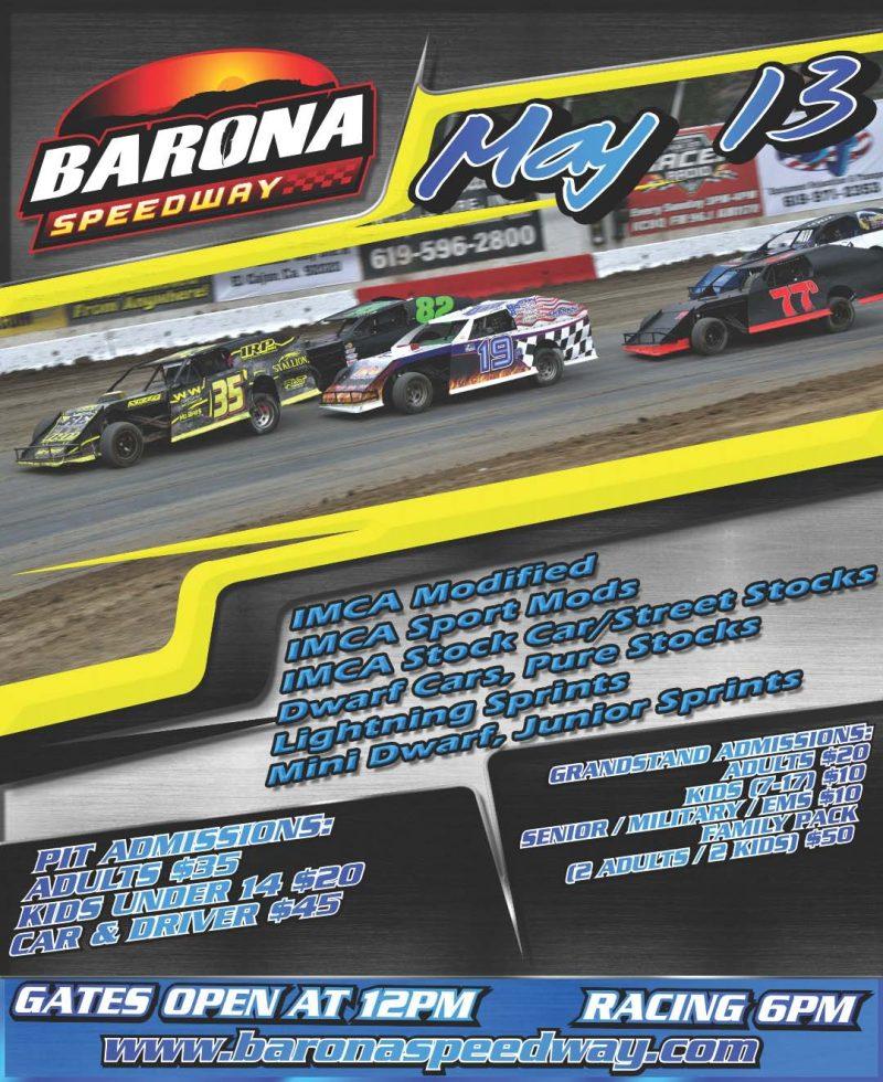 Saturday May 13th Lightning Sprints Return to Barona Speedway – Barona ...