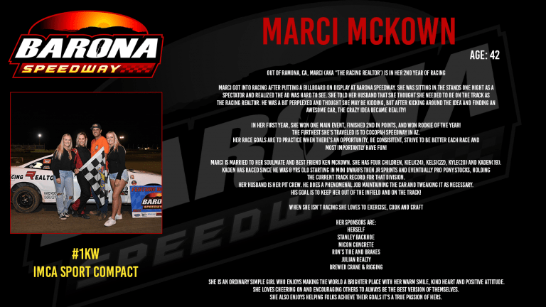 Driver Profiles – Barona Speedway