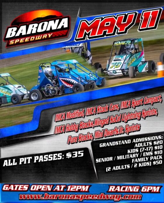 Barona Speedway – 1/4 MILE CLAY OVAL
